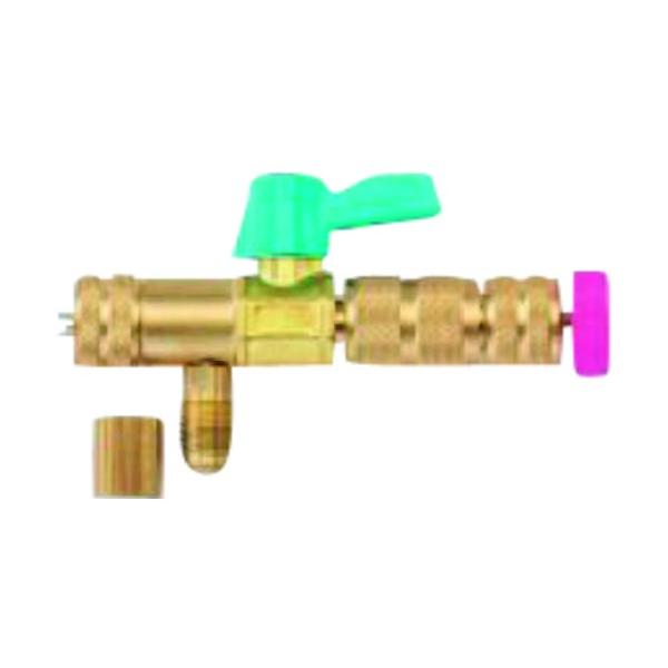 ■特徴 バルブコアを外す事により抵抗がなくなり、フロン回収をより早く行うことができます。 ガス反動圧吸収スリーブにより抵抗なく簡単にバルブコアが取り外せます。 バルブコアのパッキン不良により、バルブコアがうまく抜けなかった場合でも、サイドの...