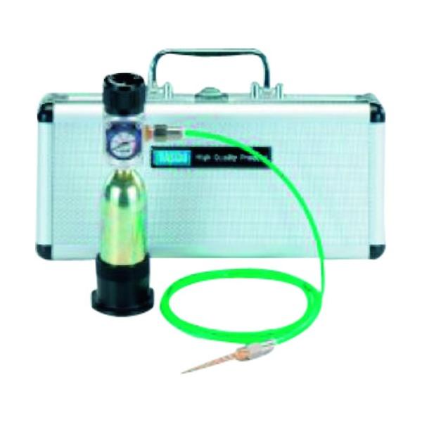 ■特徴 小型で携行しやすく、狭い場所での窒素ブロー作業に最適です。 特にキャピラリーチューブ等を使用した冷蔵庫等の再修理防止します。 使い切りボンベの使用でわずらわしいN2ボンベの充填依頼が必要ありません。  ■仕様 ホース、ノズル付レギュ...