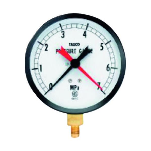 ■仕様 圧力範囲…0〜7MPa。 文字盤…100マル。 ゲージ取付ネジ径…1/4″フレア   【入数】 1個 TA148AF370