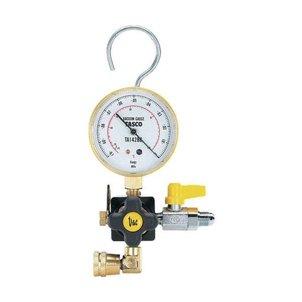 ■ 真空計…0〜−0.1MPa（0〜−760mmHg）68φ沸点温度目盛付 ■ ボディ（逆圧防止用ボールバルブ付） ■ 取付ネジ… 5/16″フレアメス（ポンプ側）×5/16″フレアオス（ポート側） ■ アダプタ… 5/16″フレアメス×1...