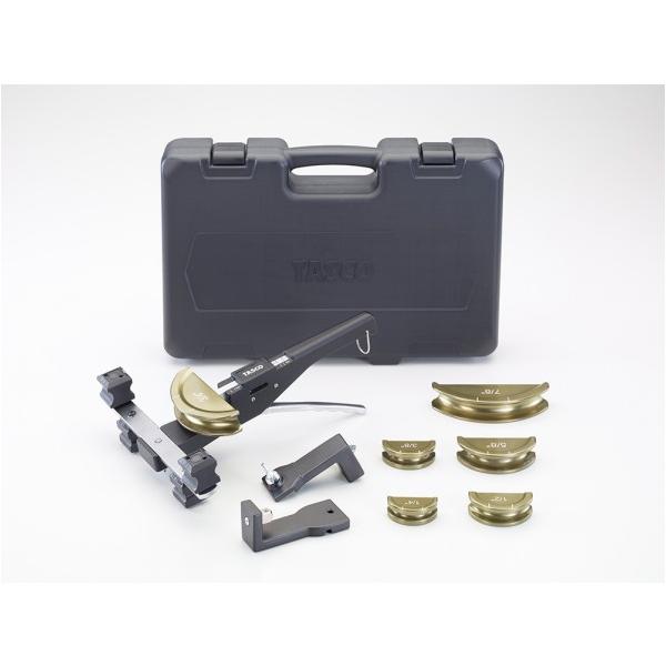 ●90°曲げライン入り&amp;リバースアダプタ付！ ●なまし銅管3/4"(肉厚1.2mm)対応型。 ●コンパクトにすべてを収納！ ●ガイドのサイズ表記クリック式ガイド採用適合銅管:1/4"〜7/8"(6.35〜22.23mm) ●最大曲げ...