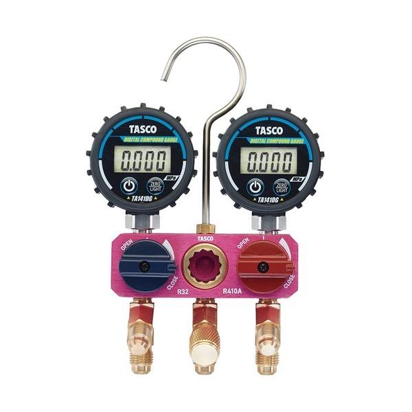 【商品説明】  ●ミニサイズのボディに、デジタルゲージ搭載モデルが登場。   ●ボールバルブ式開閉ハンドル  ●バルブの開閉がとてもしやすいです。   ●バルブの開き具合が目視でわかります。   ●バルブの流通口径が大きいので真空引時間、充...