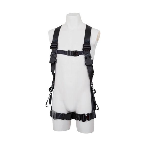 【商品説明】  ●腰回りのフリースペースが多く、用途に合わせた使用ができる汎用性に優れたフルハーネス ●本体ベルトには藤井電工で最も滑り抑制に効果のあるポリエステル素材を採用 ●固定機能付ベルト通し！胸ベルトと腿ベルトの長さ調節部に固定機能...