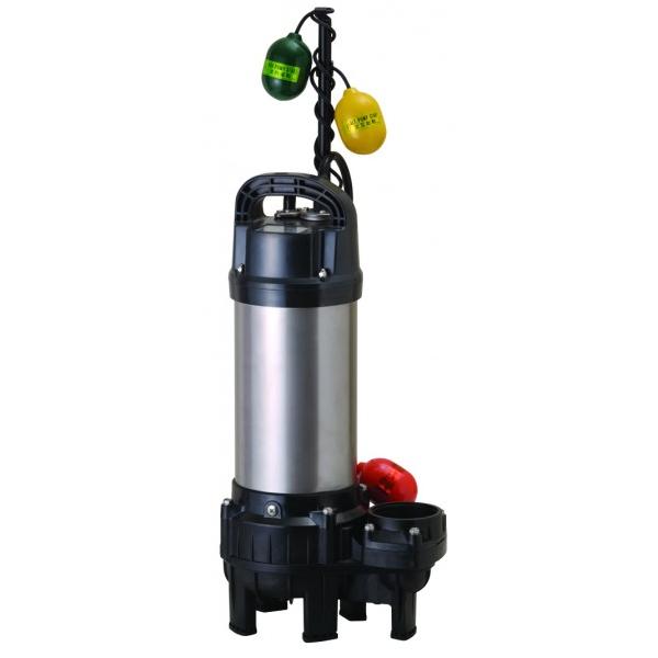 【商品説明】   ●軽くて強い樹脂製水中ポンプを実現。   ●ハイスピン形羽根車を採用し、異物通過径が大きいので、多様な異物を含んだ液に対応できます。    【商品スペック】   ●吐出し口径(mm):80  ●出力(kW):2.2  ●相...