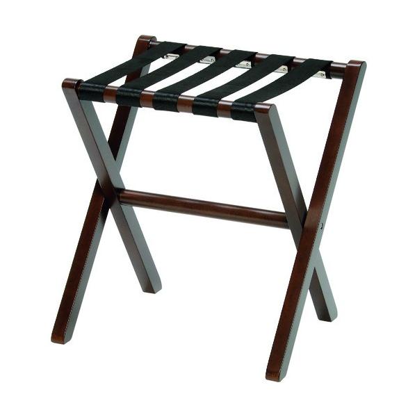 ■特徴 荷物を置く折りたたみ式の台です。  ■用途 施設入り口などに。  ■材質 フレーム：ハードウッド ベルト：ナイロン   【カラー】 ブラック 【入数】 1個 MZ6001504