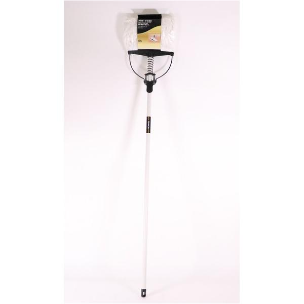 ■特徴 優れた耐久性です。 洗練されたカラーリングです。  ■用途 から拭きの床清掃に。  ■仕様 全長(mm)：約1400  ■材質 頭：ポリプロピレン●柄：φ22.2スチールパイプにポリエチレン接着被膜●ツル：ハガネ線●糸：綿・エステル...