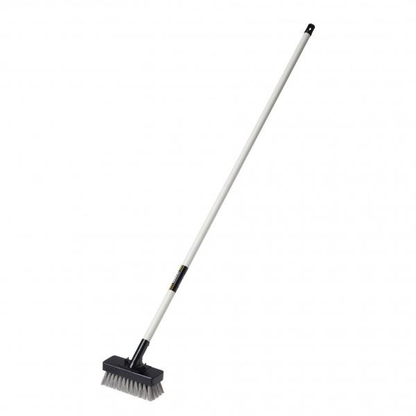 ■特徴 コンクリートやタイルの汚れ落としに便利です。  ■用途 コンクリートやタイルの汚れ落としに  ■仕様 全長：約1320mm 幅：約173mm 毛の長さ：約45mm  ■材質 頭：天然木・スチールに電着塗装●毛：塩化ビニール●柄：φ2...