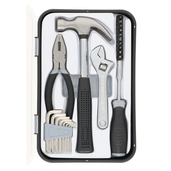 DIY・住まいのメンテナンスに一家に一台、基本工具セット（付属）  ●ペンチ×1  ●ネイルハンマー×1  ●モンキーレンチ×1  ●6.35mm角ドライバー型ハンドル  ●ビット PH1/PH2×2/PH3/PZ2/-6mm/T10/T1...