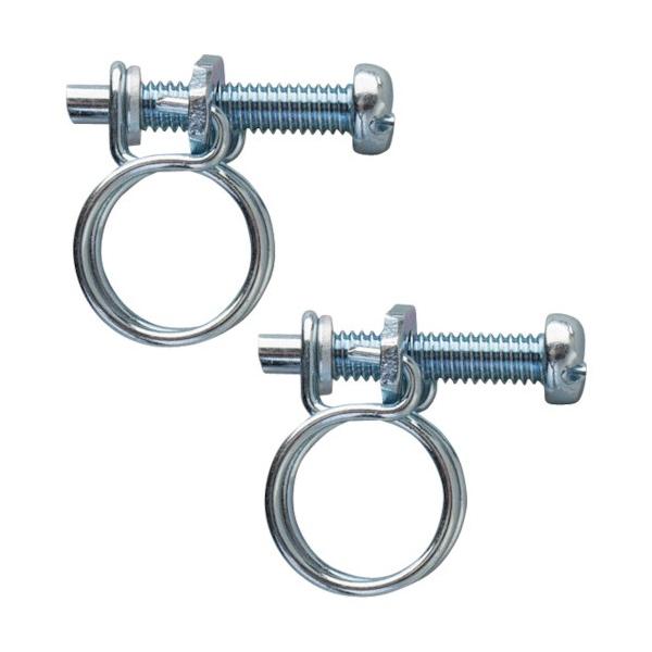 高圧ドライバー締めのホースバンドです。 最大径(mm):11 最小径(mm):9 厚さ(mm):1.2 ねじサイズL:M4×20 軸継手 シャフト ジョイント  【入数】 1点 QG118FJ