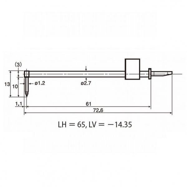 【仕様】 ●仕様:25μmR/24°円錐超硬/5mN ●ストローク:10mm  【入数】 1個
