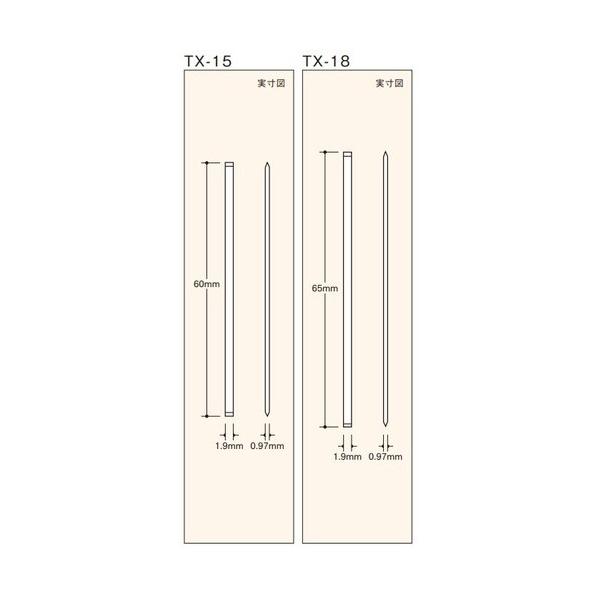 商品画像はイメージ画像です。実際とは異なる場合がございます。 ■特徴 コイル封函機用の針です。  ■用途 ダンボールケース封函に。  ■仕様 使用機種：TCX-18(A) 1ケース　20000本入　(1000本×10巻×2箱) 表面処理：銅...