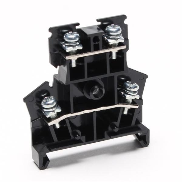 発条手段がなくてもネジを立ち上げた状態で納入できるローコストなアップ形端子台です。  Y型圧着端子を多く使用されるお客様であれば圧着端子挿入後締め付けるだけで良いため結線作業をスピーディーに行う事が できます。  （電動ドライバー逆転不要、...