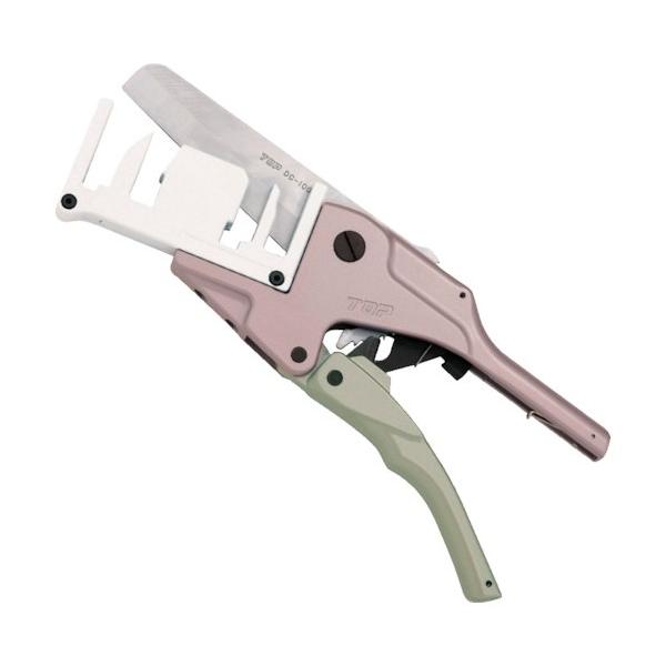 2枚（底部・フタ部）重ねて同時に切断できます。 切り口はなめらかで返りバリがでません。 ワンタッチで刃が開きます。 （安全フック付） 用途 エアコン用樹脂製配管化粧カバー（ダクト）の切断に。 切断対象材:INABA スリムダクト:MD-75...