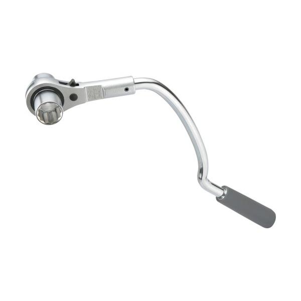 商品画像はイメージ画像です。実際とは異なる場合がございます。 水道本管のフランジボルト、ナットの締め付けに便利です。 弓形ハンドルにより狭い管路も容易に締め付け可能です。 埋設配管工事等の狭小スペースでも使い易い形状（掘削幅の制限、堀り直し...