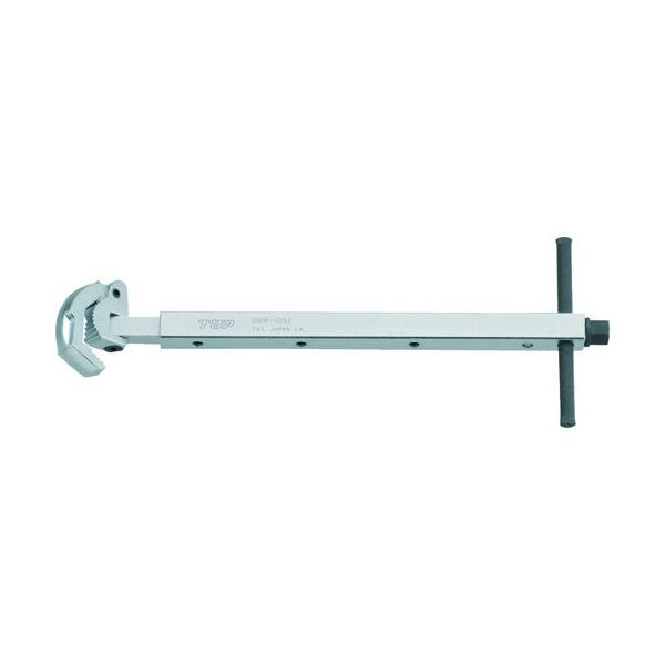 ヘッド部がコンパクトでラチェット駆動ができることにより狭小スペースでも作業しやすく、また鍛造製なので強靭で耐荷重性、耐久性に優れています。 ハンドル部が3段階に伸縮するため、配管などの障害物のある場所でも長さを調節して使用できます。 ハンド...