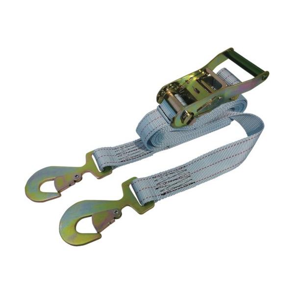 商品画像はイメージ画像です。実際とは異なる場合がございます。 【商品説明】  ●荷締め用  【商品スペック】  ●端末仕様:アイ ●ベルト長さ(m) 固定側:1.0 ●ベルト長さ(m) 調節側:5.0 ●破断荷重(kN):30 ●使用荷重(...