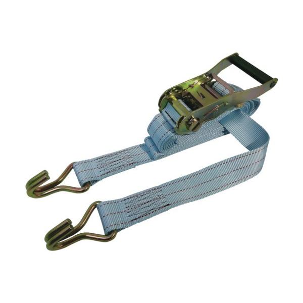 商品画像はイメージ画像です。実際とは異なる場合がございます。 ■特徴 ラチェット（歯車)式で簡単操作のベルト荷締機です。  ■用途 荷役運搬の安全化・効率化。  ■材質 ベルト:ポリエステル ラチェットバックル:スチール   【入数】 1本...