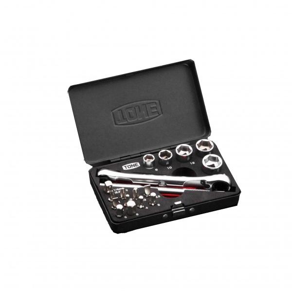 (特長) ●組み合わせることで様々な使い方が可能な ●充実のソケット.ビットラチェットセットです。 ●限定「BLACK」仕様です。 (用途) ●ボルト.ナット類の締付けや緩め作業用。 (規格) ●差込角(mm):6.35 ●ソケット内容(m...