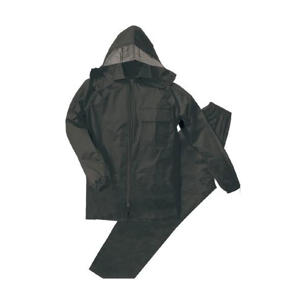 ■特徴 標準的な機能付きでコストパフォーマンスが高いレインウェアです。 ■用途 雨天時の作業に。 雨天時のレジャー、通勤通学に。 ■仕様 （ジャケット）・着脱可能フード ・ポケット付き ・メッシュ付き（ジャケットのみ） ■材質 表生地:ポリ...