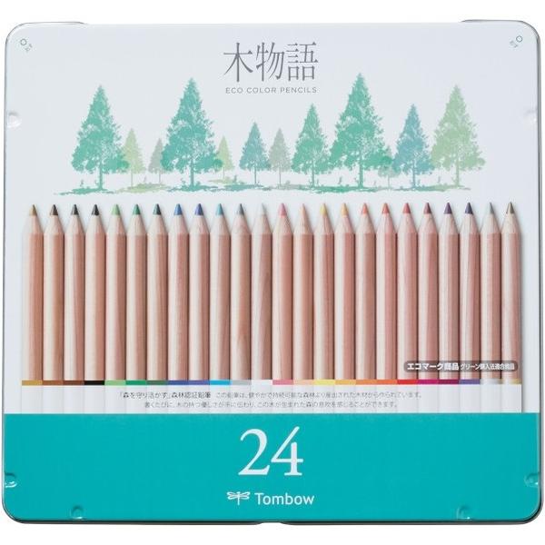 「森を守り活かす「PEFC森林認証」適合鉛筆。 持続可能な森林より産出された木材からつくられた色鉛筆です。 軸形状:丸軸 材質:鉛筆軸に森林認証材を使用 種別:24色セット 包装形態:缶入 カラー:黄・黄緑・緑・水色・青・紫・桃・赤・橙・う...