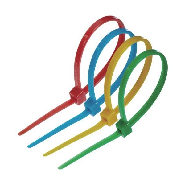 商品画像はイメージ画像です。実際とは異なる場合がございます。 ■特徴 主に屋内での結束に適した汎用性の高いカラータイプです。 電線の被覆色に合わせた色を使用することで束線を目立たなくきれいに束ねることができます。 ケーブルの種類によって色分...