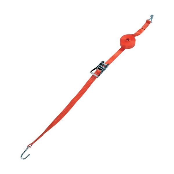 ■特徴 ラチェット式（歯車式）で強力タイプのベルト荷締機です。 ワイドハンドル採用により、握りやすく、力が入れやすいので作業性が向上しております。 ポリエステル素材のベルトは、引張強度・耐久性・防腐性に優れ、長く安心してご使用いただけます。...