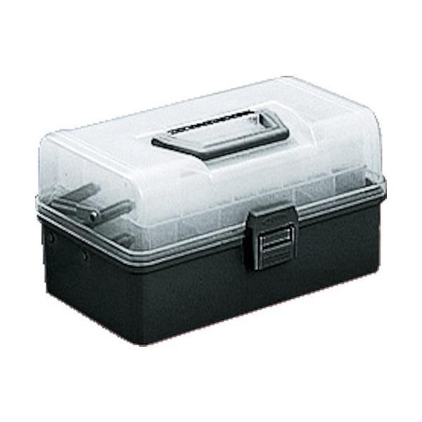 ■特徴 上部が半透明なので外から内部を確認できます。 工具部品の収納や小物入れ、救急箱など様々な用途に使えます。  ■仕様 フタの開閉に連動する2段中皿付(取り外し不可) 中皿付  ■材質 本体・フタ・取手:ポリプロピレン（PP） バックル...