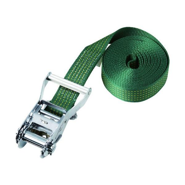 ■特徴 ベルト1本で強力に荷を締める結束タイプです。 ラチェット式（歯車式）の強力タイプです。  ■用途 トラック輸送時の荷崩れ防止。  ■仕様 プロテクター付(着脱式)  ■材質 ベルト:ポリエステル ラチェットバックル:スチール プロテ...