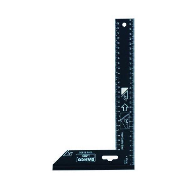 ■特徴 さしがねに比べ、耐久性があり、精度の狂いがありません。 45°、90°の正確なマーキングができます。  ■用途 直角の測定・検査に。  ■仕様 両面にミリ目盛付 防錆ブラック仕上げ 厚み：1.49mm 高質スウェーデン鋼一体物の打ち...