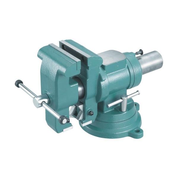 ■特徴 強力丸胴タイプバイスは強靭な鋳鉄製で、耐久力があります。 上下360°回転可能で、回転台付の場合は平行360°回転できます。 パイプ、異形物バイスとして使用できます。 アンビル機能付です。 それぞれの口金は完全に焼き入れ加工です。 ...