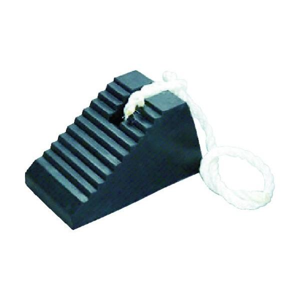 ■特徴 滑りにくいゴム製です。 ゆるやかな斜面や平地での車止めに最適です。 ひも付なので持ち運びが便利です。  ■仕様 耐荷重：2t 取付穴径：14mm 紐長さ 約55cm  ■付属品 ひも ●色:黒 ●間口(mm):95 ●奥行(mm):...