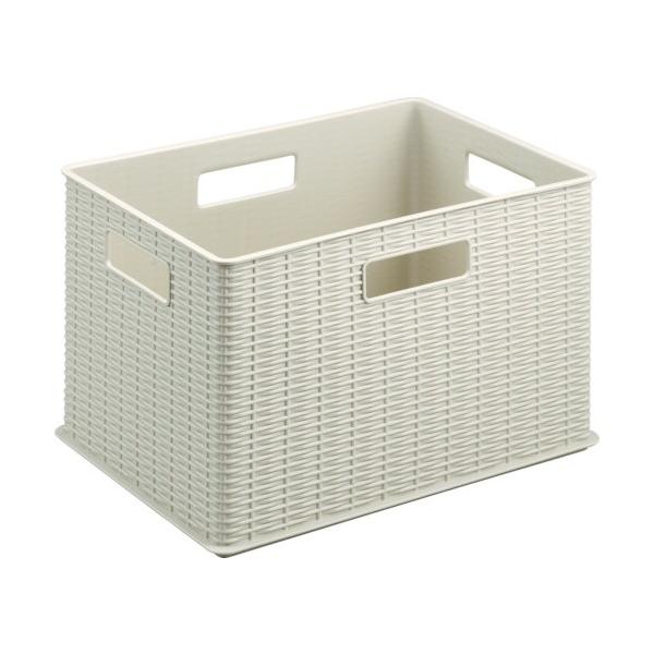 ■特徴 ラタン（籐）のバスケットを思わせるデザインで、オフィスや事務所などでの小物収納にぴったりです。 A4ファイルの収納が可能です。 一般的なカラーボックス(棚内寸:約390×275×275mm)にぴったり収まります。  ■材質 ポリプロ...