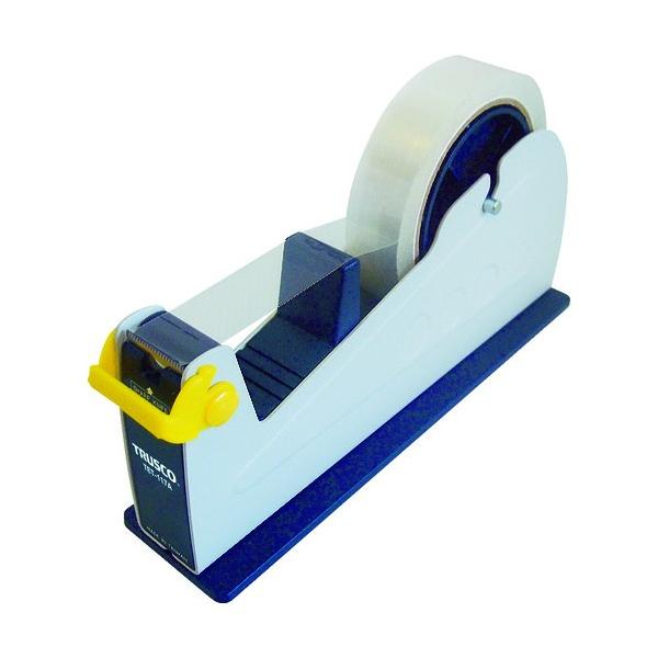 ■特徴 安定感のある重量級のテープカッターです。 スチール製で頑丈なボディーを持ち、耐久性が優れています。 安全性を心掛けたセーフティーカバー設計です。 底面は滑りにくいノンスリップ仕様です。  ■用途 本体寸法（幅×奥行×高さ）TET-1...