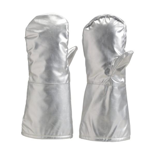 ■特徴 難燃性機能を持ったメタ系アラミド繊維にアルミコーティング加工を施しています。 断熱材を中間層全体に入れたことにより、優れた耐熱性があります。 革手・軍手などとの重ね履き使用を考慮したゆったりサイズです。  ■用途 炉前、ボイラー回り...