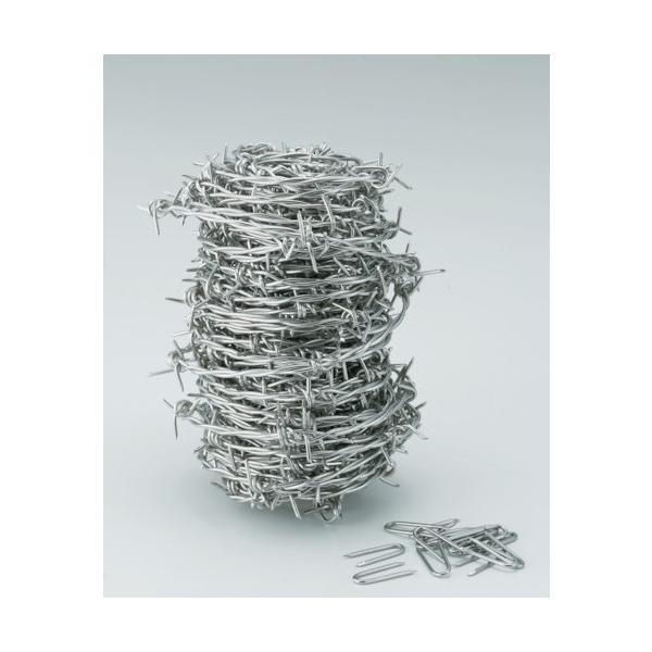 ■特徴 耐蝕性に優れています。  ■用途 園芸、農園、その他工作など。 フェンスや塀に巻き付けて不審者の侵入防止に。 庭や畑への野生動物の侵入防止に。 各種結束に。  ■仕様 又釘付 ステンレス又釘付 針ピッチ：75mm  ■材質 ステンレ...