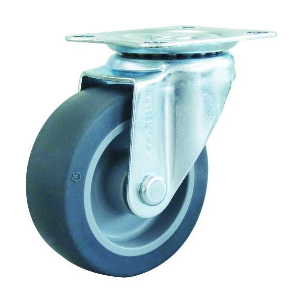 ■特徴 車輪にエラストマー(キャスター径50〜75mm)、グレーゴム(キャスター径100〜150mm)を使用しているので床面への走行痕が発生しにくくなっています。 走行性、耐荷重性を備えた標準的な軽・中量荷重用キャスターです。運搬台車やロー...