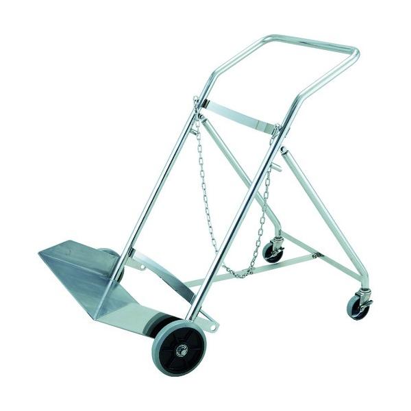 ■特徴 オールステンレス製のドラム缶用運搬車です。  ■仕様 完成品 車輪：前輪200φ、後輪100φ  ■材質 本体・金具:ステンレス（ＳＵＳ３０４） 車輪：ナイロンウレタン   【入数】 1 ASDR1
