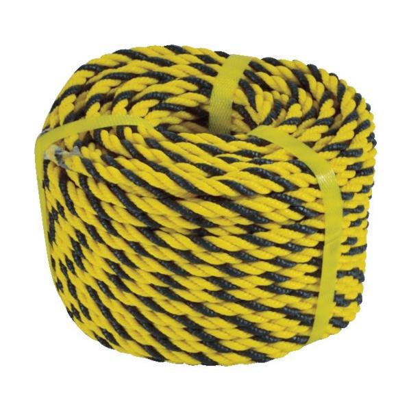 商品画像はイメージ画像です。実際とは異なる場合がございます。 ■特徴 工事現場などにおいて、安全標識、または区画整理用として使用できる、廉価版の黒黄色の2色のトラロープです。  ■用途 立入禁止・危険区域の表示。  ■材質 ポリエチレン（P...