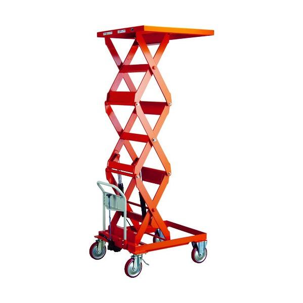 商品画像はイメージ画像です。実際とは異なる場合がございます。 ■特徴 高揚程タイプのため高所での作業に適します。  ■用途 高所への荷物の運搬・昇降など。  ■仕様 自在ストッパー付キャスター、固定キャスター各2個付 急降下防止バルブ付  ...