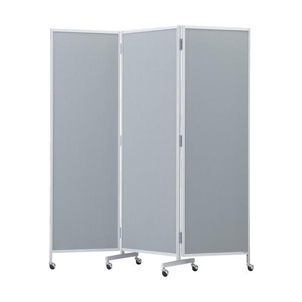 ■特徴 使用しないときは折りたたんで収納できます。  ■仕様 組立品 折りたたみ時寸法(mm)：W620×D400 三連型  ■材質 フレーム：アルミ押出成形品　アルマイト仕上げ パネル：フラッシュ合板　表面布張り 脚：アルミダイカスト  ...