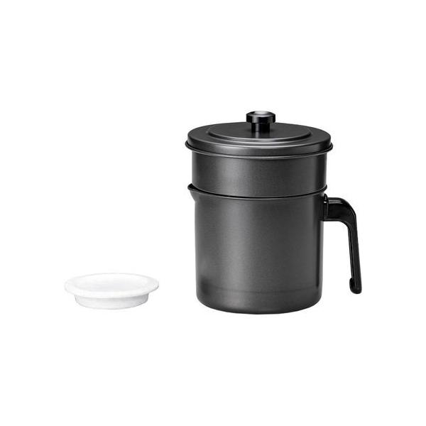 天ぷら油をろ過して再利用！活性炭油ろ過ポット天ぷら油が繰り返し使えてエコでお得。活性炭と酸価値抑制剤のダブル効果。高性能フィルターが汚れた油の不純物・臭い・色を取り除き、酸化を抑える。180度の油がろ過でき、使用後はそのまま燃えるゴミに。フ...