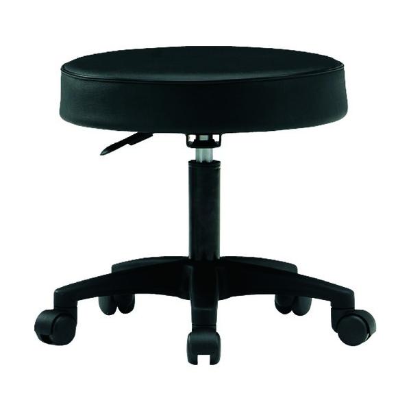 ■特徴 キャスター付脚で効率の良い作業が可能です。  ■仕様 座上下昇降機能：ガス調節式 組立式  ■材質 座部:成形合板・ウレタンフォーム 脚部:強化樹脂成型品、φ50ナイロン双輪キャスター ●張地:ビニールレザー張り ●色:ブラック ●...