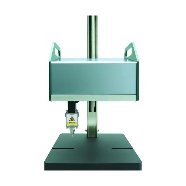 ■特徴 X軸100mm×Y軸100mmの大きな刻印エリアを持つデスクトップ刻印機です。 スタンドから取り外してポータブルでも使用可能です。 エアー不要の電気式で場所を選ばず、簡単に刻印作業ができます。 インラインにも組込可能です。  ■用途...