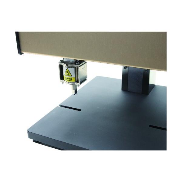 ■特徴 MarkinBOXシリーズ最大のX軸200mm×Y軸150mmの超ワイドエリアです。 ドラム缶の蓋や長尺ワークへの打刻に最適です。 エアー不要の電気式で場所を選ばず、簡単に刻印作業ができます。 インラインにも組込可能です。 BSD(...