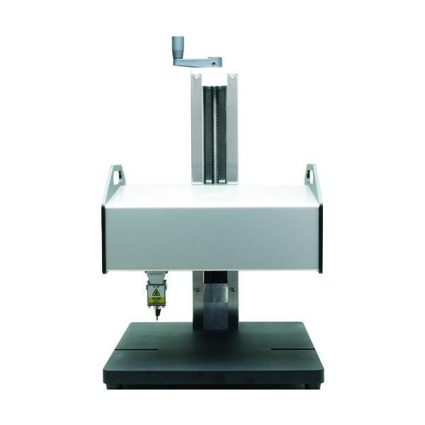 ■特徴 MarkinBOXシリーズ最大のX軸200mm×Y軸150mmの超ワイドエリアです。 ドラム缶の蓋や長尺ワークへの打刻に最適です。 エアー不要の電気式で場所を選ばず、簡単に刻印作業ができます。 インラインにも組込可能です。  ■用途...