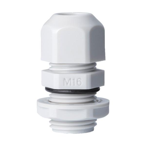 商品画像はイメージ画像です。実際とは異なる場合がございます。 ■特徴 ネジ部がＭネジ規格の汎用ケーブルグランドで低価格となっております。  ■仕様 使用温度範囲：-20℃〜+80℃　  ■材質 キャップ・コネクタ本体・ナット：ポリアミド66...