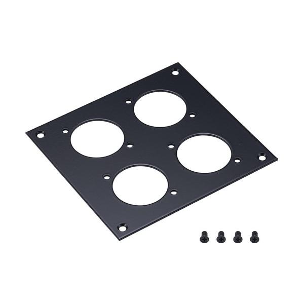 ■特徴 ２Ｕ　ノイトリックコネクタ（ＤＬ、　Ｄ、　ＮＡＣ３ＭＰＡ、　ＮＬ４ＭＰ）×４仕様です。  ■材質 鉄(SPCC t1.4)   【入数】 1点 ATR2034B