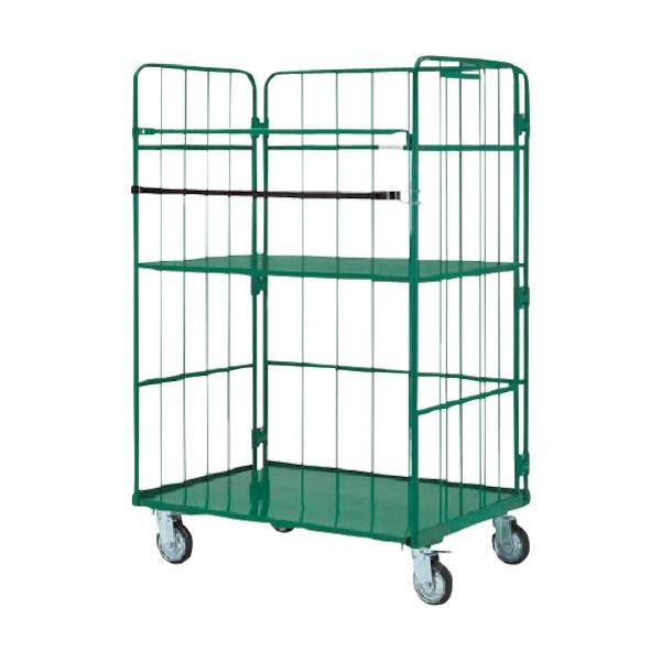 ■特徴 優れた防製力と汚れが付きにくい粉体塗装仕上げです。 折りたたんで収納出来ます。 商品の積み替え作業を大幅に省力化できます。  ■用途 商店・工場・物流・倉庫・オフィスでの商品、荷物の配送に最適。  ■仕様 自在ストッパー付キャスター...