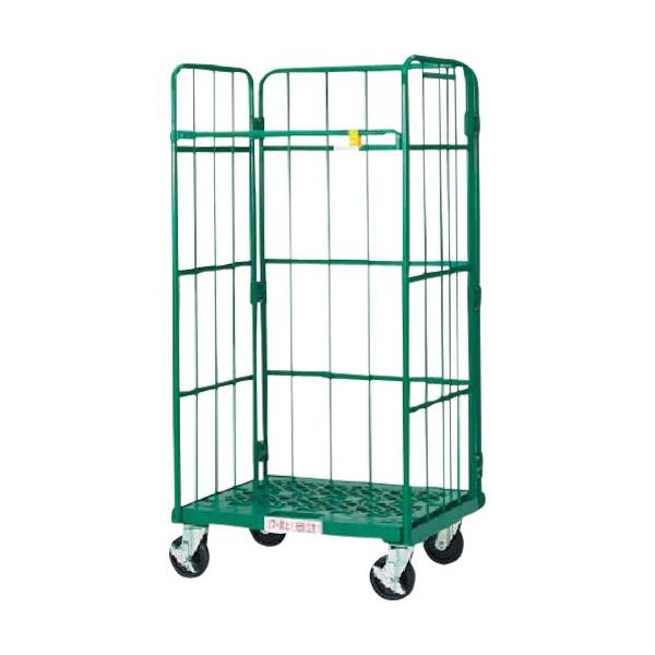 ■特徴 優れた防製力と汚れが付きにくい粉体塗装仕上げです。 折りたたんで収納出来ます。 商品の積み替え作業を大幅に省力化できます。  ■用途 商店・工場・物流・倉庫・オフィスでの商品、荷物の配送に最適。  ■仕様 自在ストッパー付キャスター...