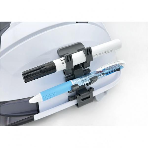 ●便利グッズで作業をサポート  ●ユーザーからのご要望にお応えし、ペンとマーカーを同時に携帯できる、便利で欲張りなホルダーを製品化しました。  便利さと使いやすさを両立させ、さまざまなシーンで使用可能です。   ●あらゆるミゾ付きヘルメット...